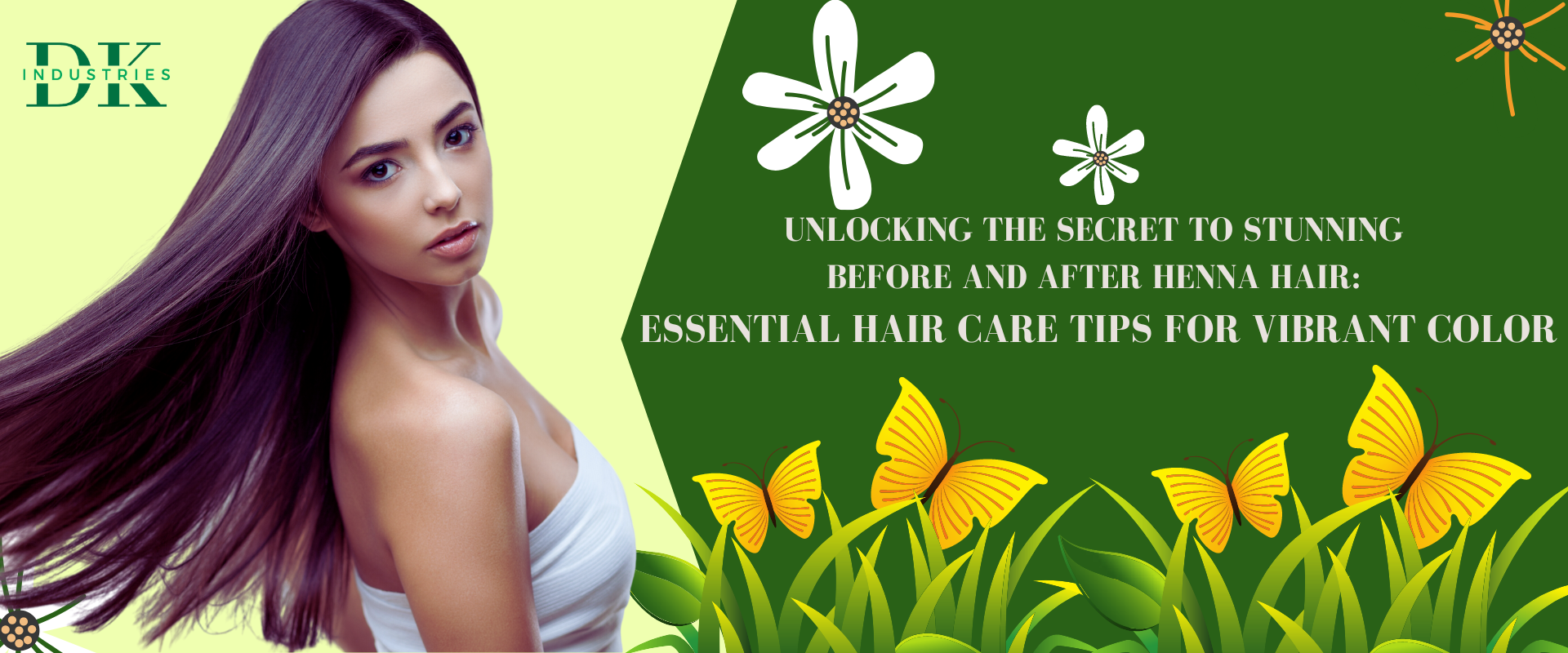 Before and After - Henna powder Hair Care | D.K Industries